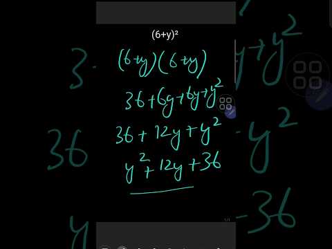 (6+y)² #maths #mathsfacile #mathstricks