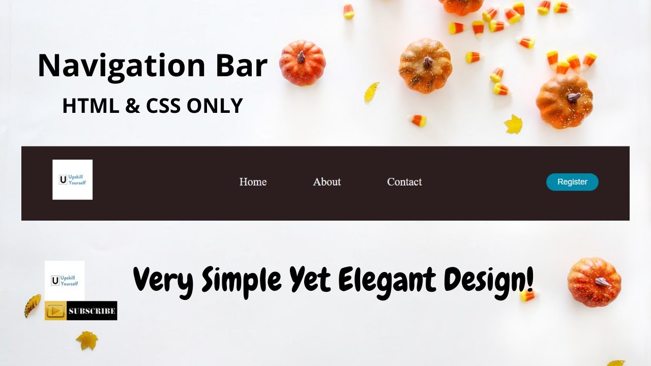 How To Create a Navigation Bar {HTML & CSS Only}, Simple Yet Elegant Design | Easy Tutorial