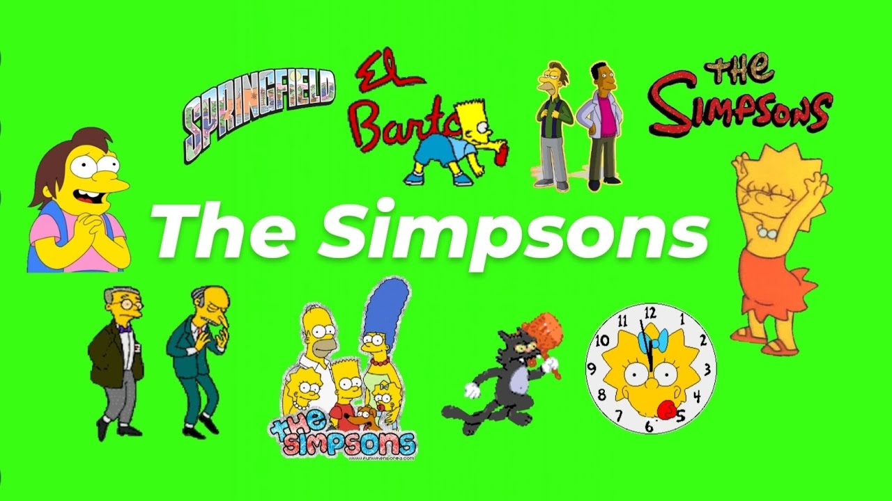 Animated The Simpsons GIF Green Screen Pack (Free Download)