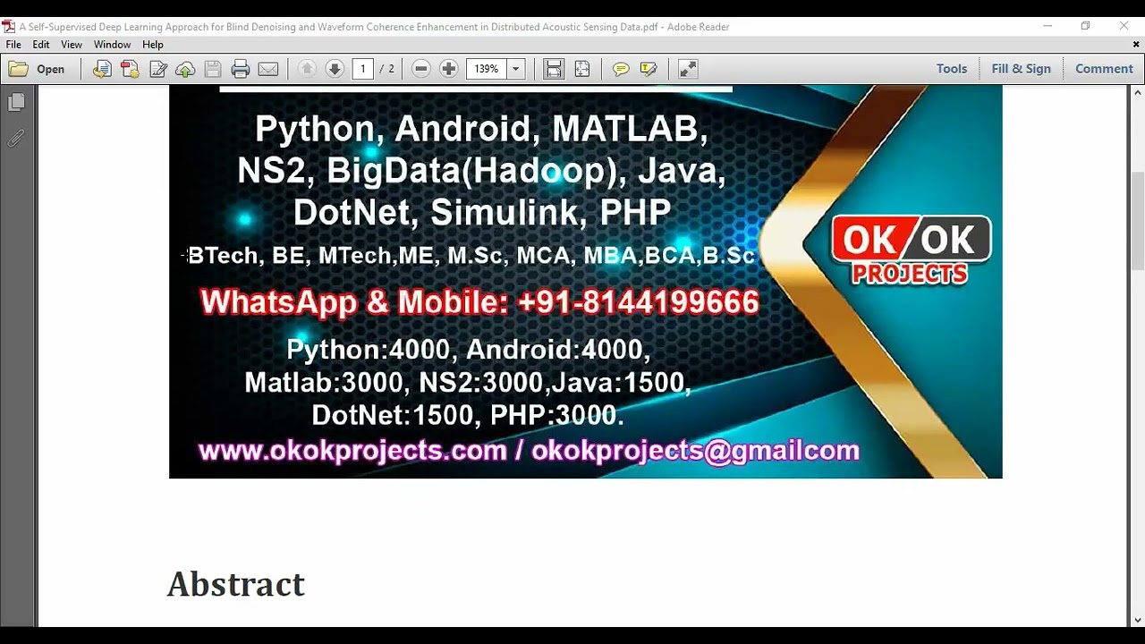 A Self Supervised Deep Learning Approach for Blind Denoising and Waveform Coherence Enhancement in D