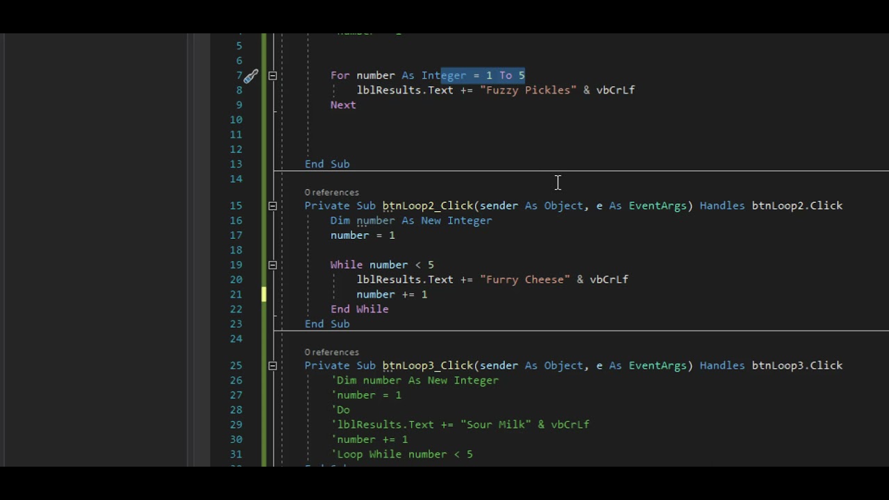Introduction Loops - Visual Basic
