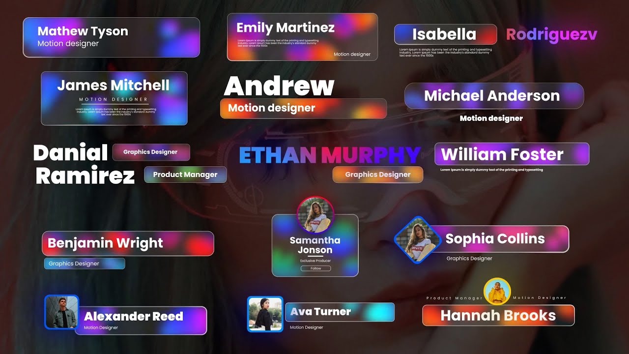 Glass Lower Thirds: After Effects template