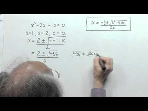 Complex arithmetic -- Imaginary numbers and quadratic equations