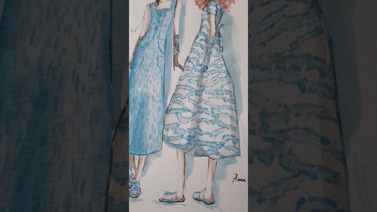 ANNA SUI CRUISE 2024#art #drawing #fashion #watercolor #fashionillustration #cruise #resort #annasui