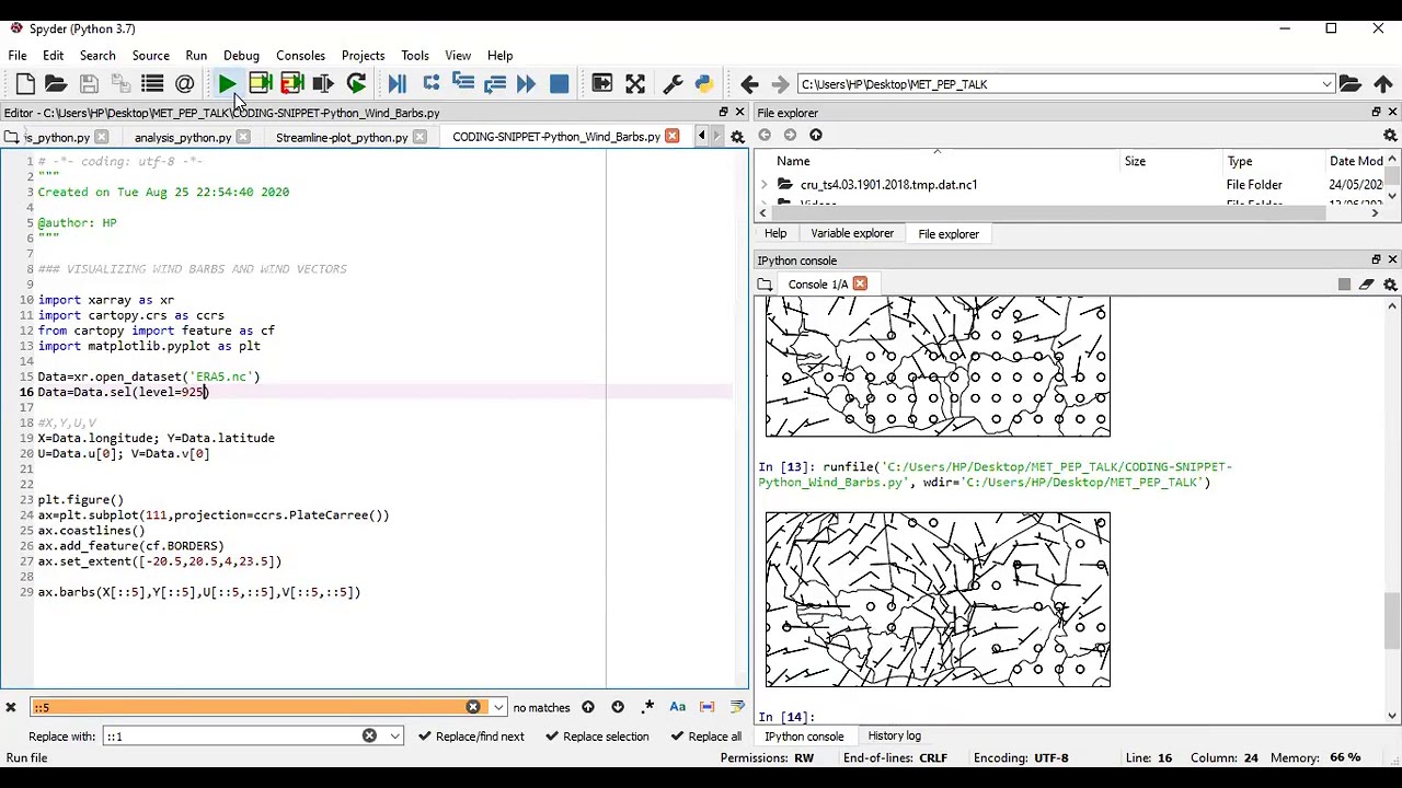 CODING Snippet 005: Overlay Wind Barbs and Wind Vectors on Map In Python