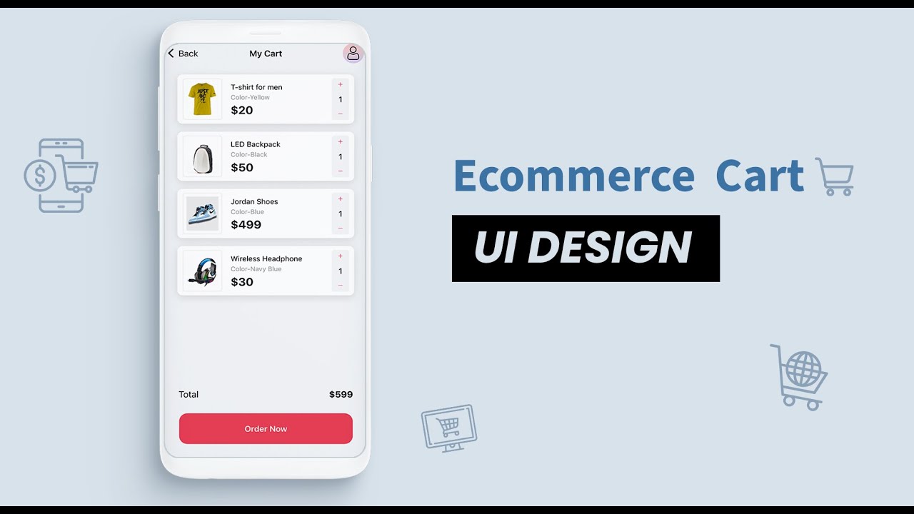 E-commerce App - Cart Screen UI