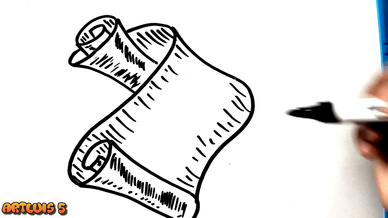 Cómo dibujar un pergamino | How to draw a scroll