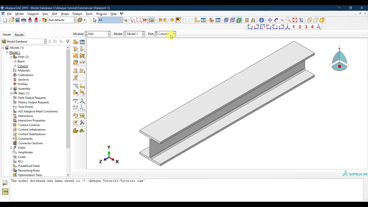 #04 ABAQUS Tutorial: Creating a shell part - I-shaped beam