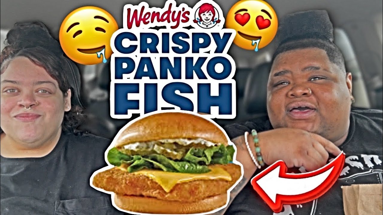 TRYING WENDYS CRISPY PANKO FISH SANDWICH | JUJU KEPT FLIRTING W/ ME 🤔@erathangjuju 