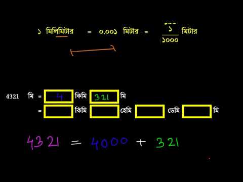 Unit conversion within the metric system Bangla
