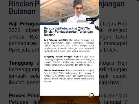 Berapa Gaji Petugas Haji 2025 Ini Rincian Pendapatan dan Tunjangan Bulanan? #petugashaji #haji2025