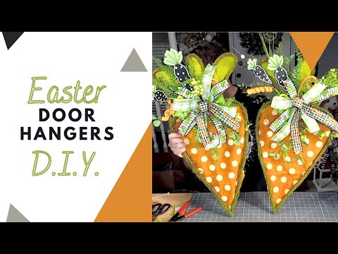 Simple Easter Carrot Door Hanger Tutorial! | Carrot Wreath Ideas! | DecoExchange Tutorial