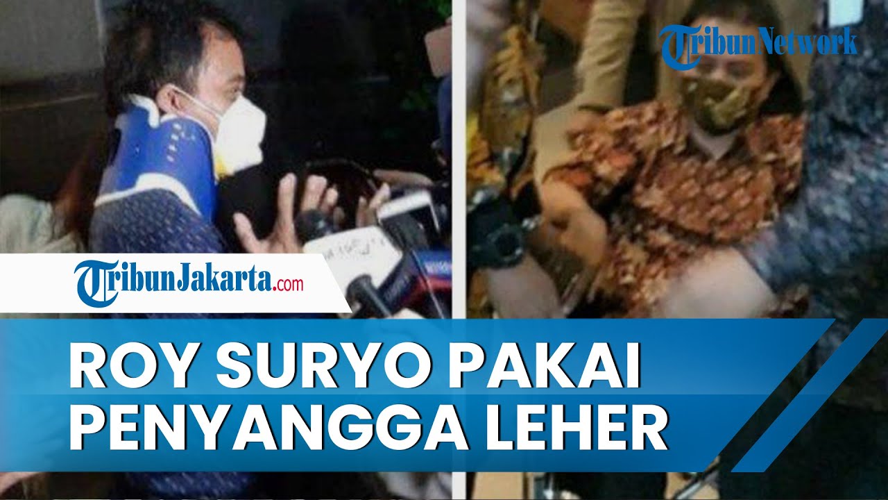 Seusai Diperiksa Polisi Tadi Malam, Roy Suryo Pakai Penyangga Leher, Minggu Lalu Pakai Kursi ...