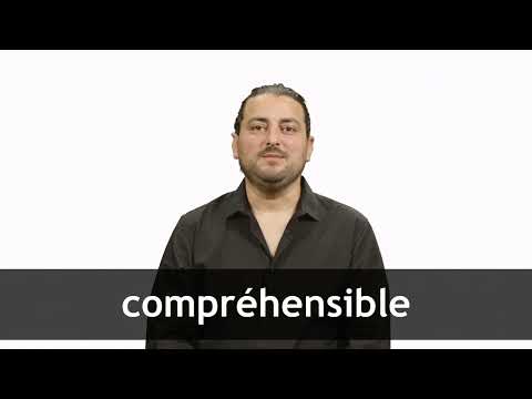 English Translation of “COMPRÉHENSIBLE” | Collins French-English Dictionary