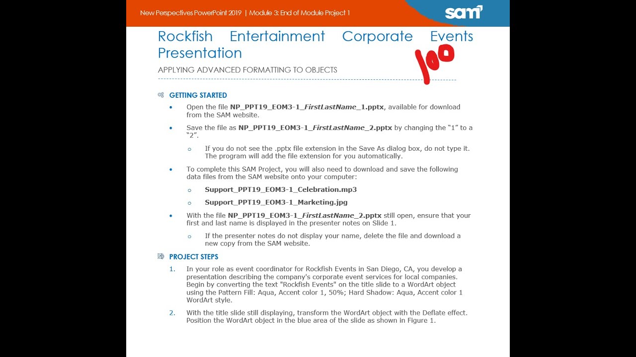 New Perspectives PowerPoint 2019 | Module 3: End of Module Project 1