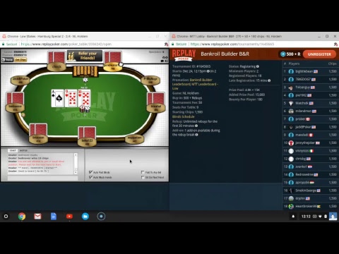 PLAYING TWO TABLES AT A REPLAY POKER TOURNAMENT