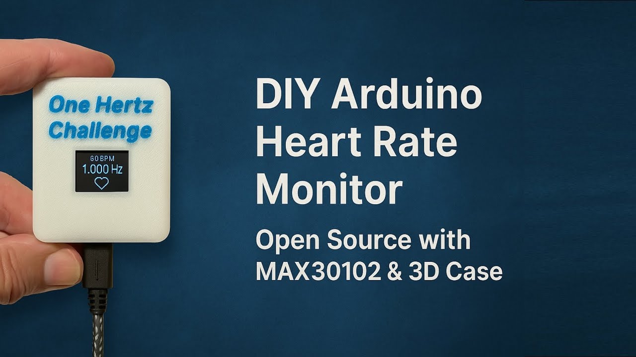 DIY Arduino Heart Rate Monitor – Open Source build with MAX30102 + 3D Printed Case