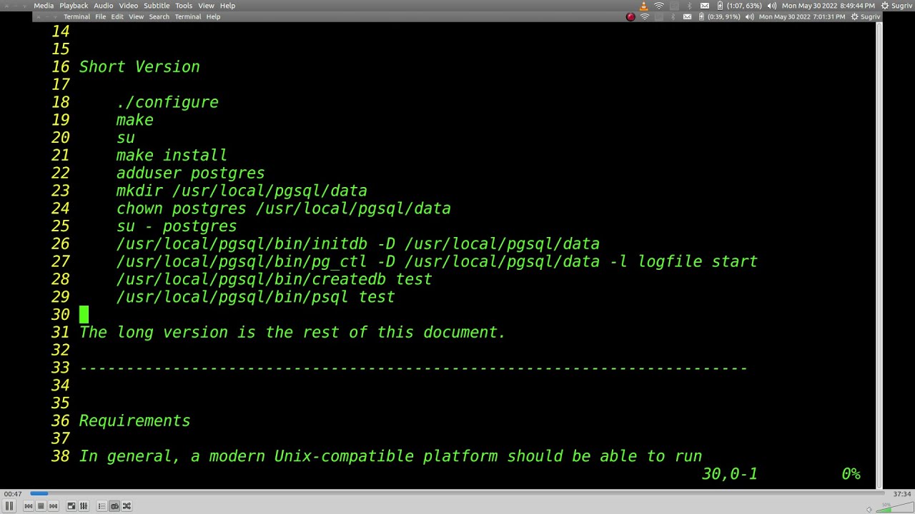 PostgreSQl installation through source code V 13 2