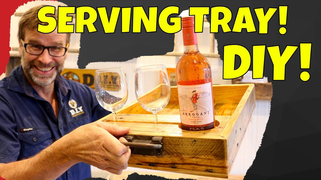 DIY Serving Tray made from Pallets!  Awesome Project!