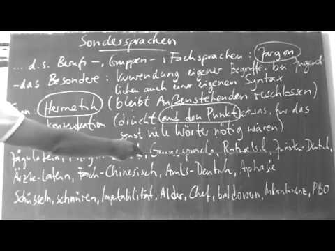 Deutsch: "Sondersprachen" | Deutsch | Sprache und Kommunikation