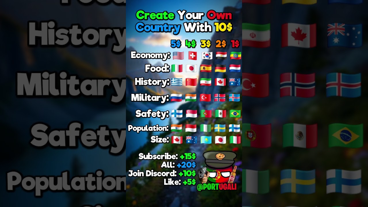 Create Your Own Country With 10$ #geography #country #flag #europe #map #mapping