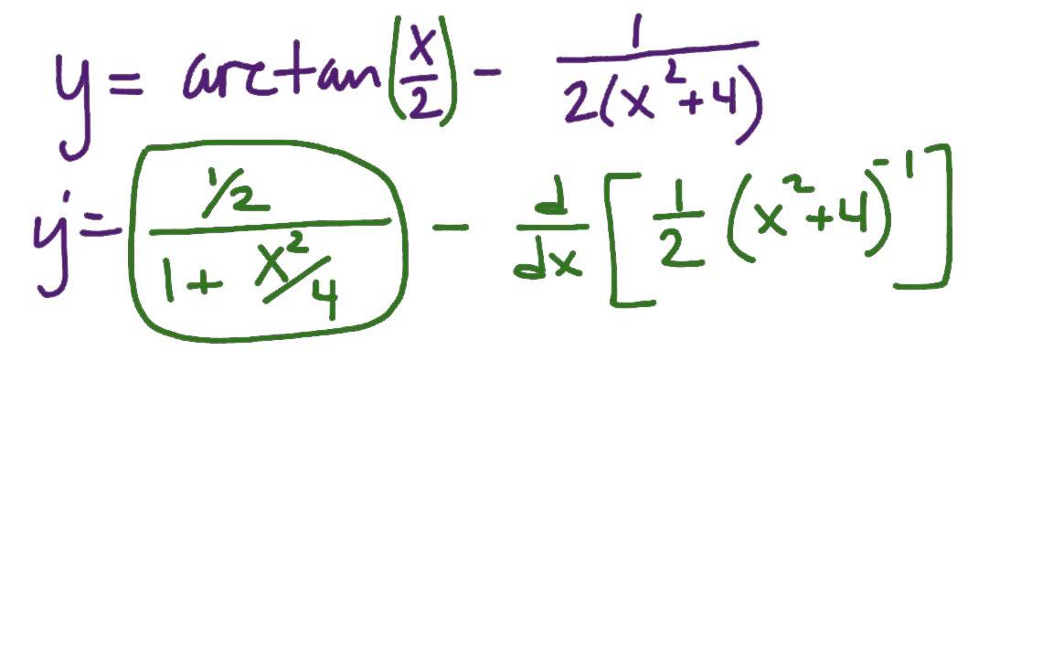 Derivative of Inverse Trig Functions Examples