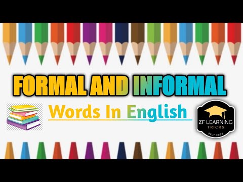 Formal And Informal words in English/ Explain in Urdu. #learnenglish #grammar