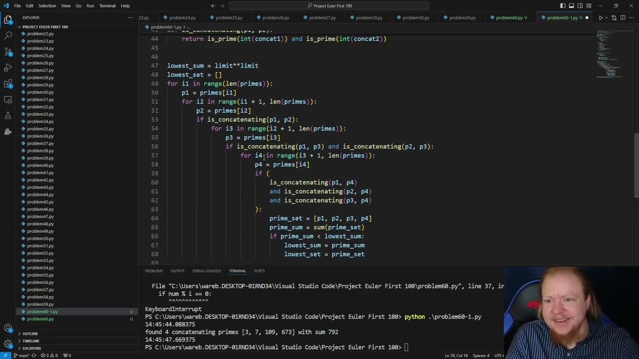 Project Euler Problem 60: Prime Pair Sets
