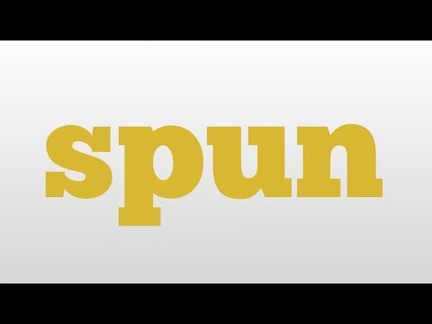 spun meaning and pronunciation