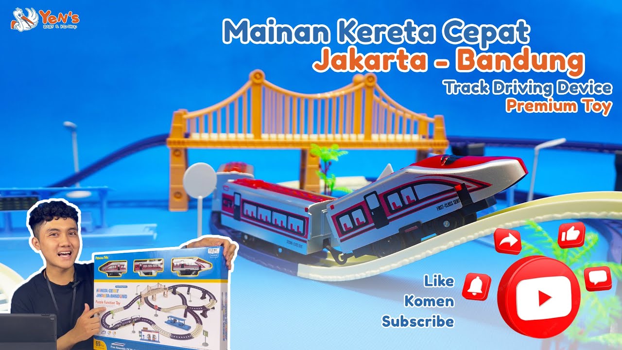 MAINAN KERETA CEPAT JAKARTA - BANDUNG | TRACK DRIVING DEVICE - PREMIUM TOY || YENSBABYSHOP
