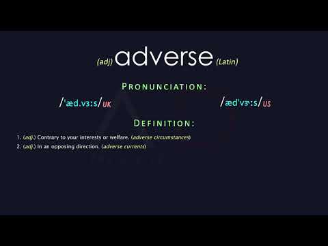 Adverse Meaning And Pronunciation | Audio Dictionary