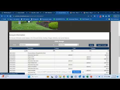 Viewing your Association Account