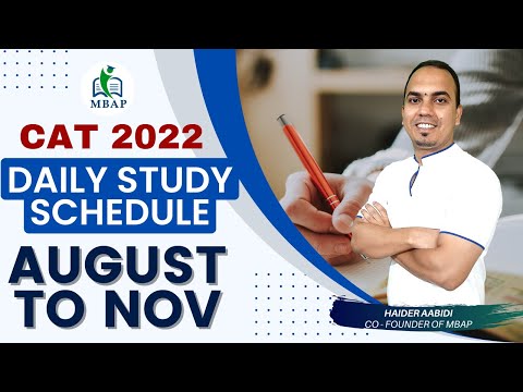 Daily Schedule From August To CAT 2022