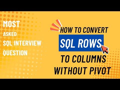 Convert Rows to Columns in SQL Without Using PIVOT | SQL Interview Question Explained