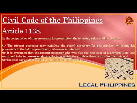 Civil Code of the Philippines, Article 1138