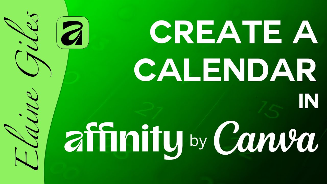 Create a Calendar in Affinity by Canva
