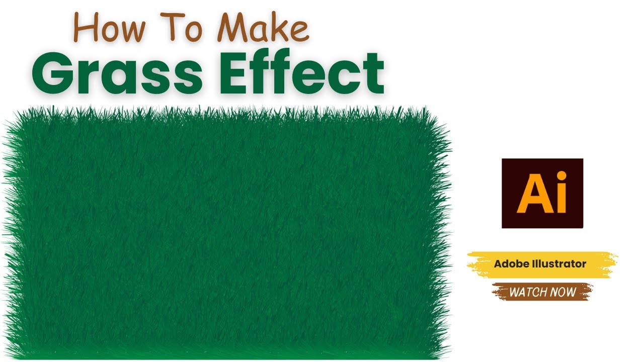 How to Make Grass Effect in Adobe Illustrator - Easy Steps | Adobe Illustrator Tutorial