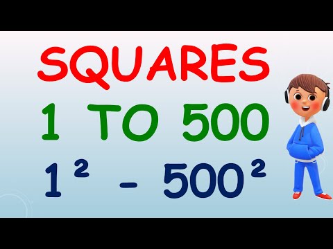 Square Of A Number From 1 To 500 | Squares Of 1 To 500 | 1 To 500 Squares | 1² To 500² |