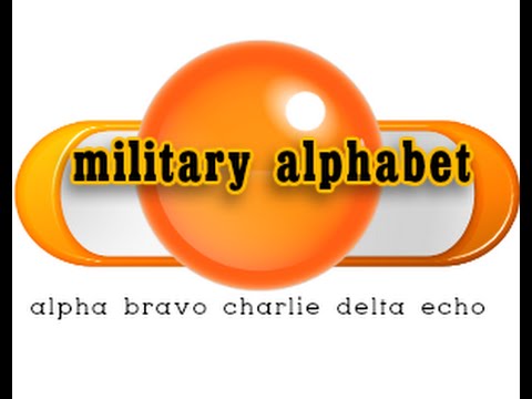 Military alphabet and how to pronounce