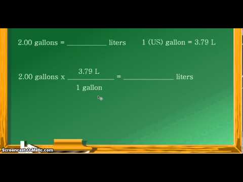 Unit Conversion: Gallons to liters