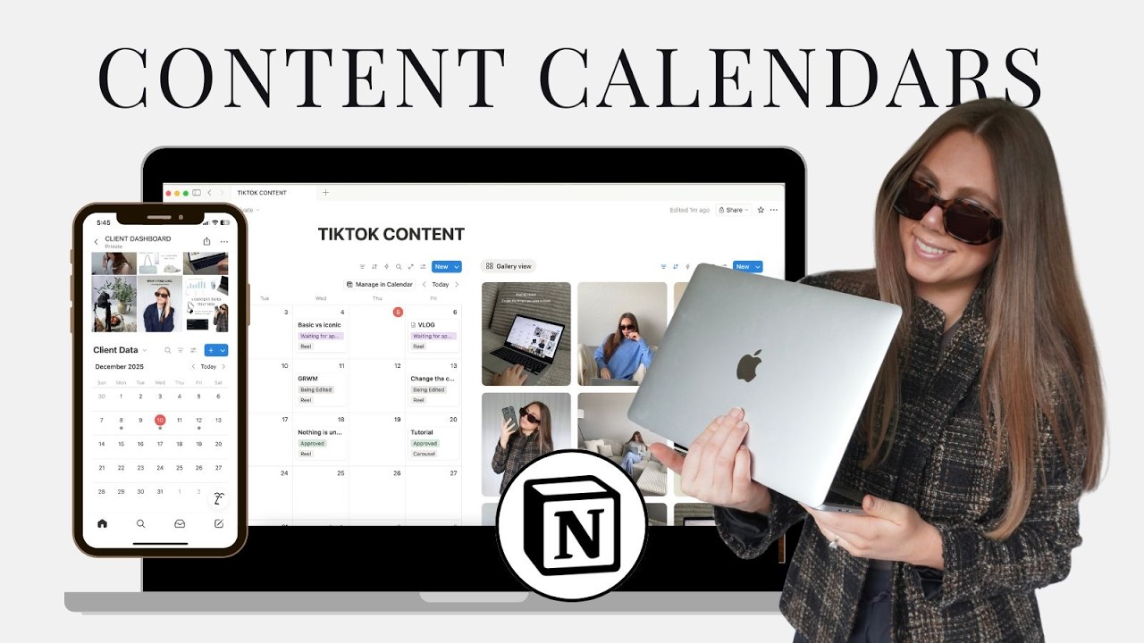 How To Create 3 Types of Content Calendars in Notion | 💻✨ Beginner Social Media Planning