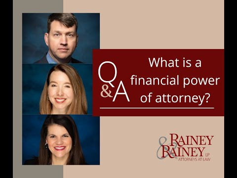 What is a financial power of attorney?