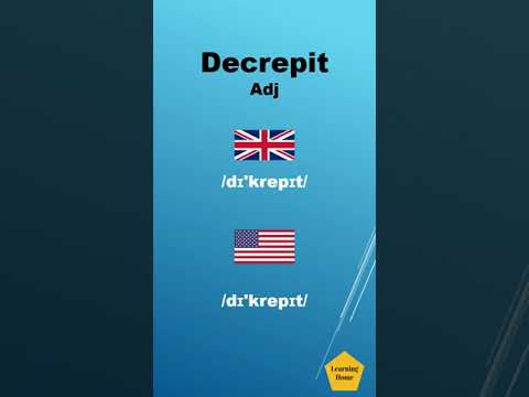 Decrepit meaning pronunciation and synonyms #Shorts