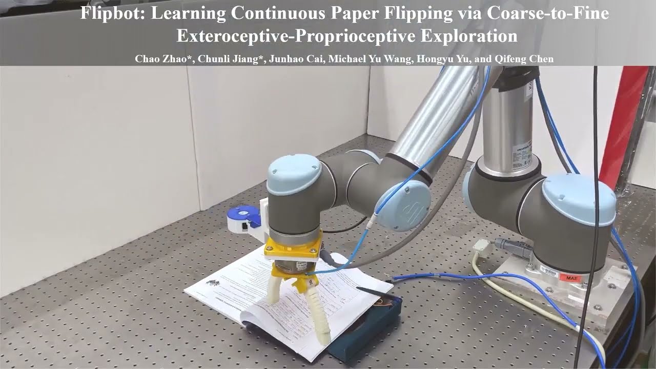 Flipbot: Learning Continuous Paper Flipping