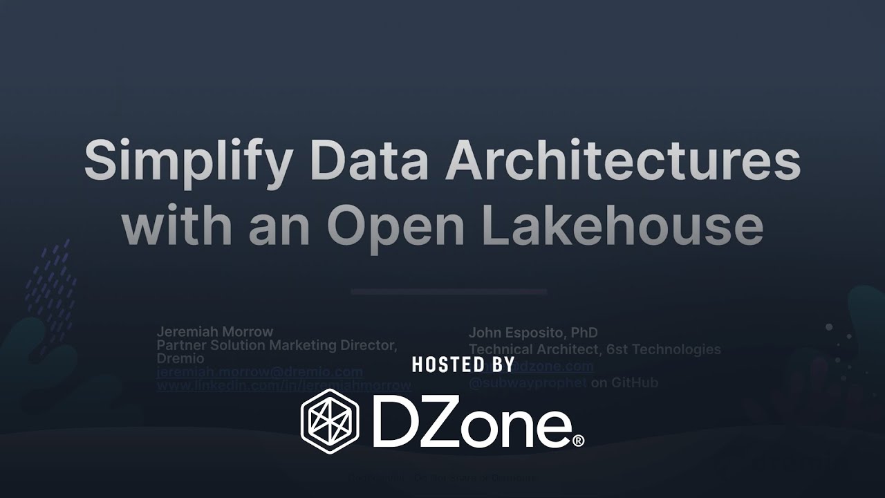 DZone Data Pipeline Trends: Simplify Data Architectures With an Open Lakehouse
