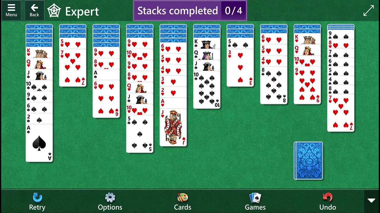 Microsoft Solitaire Collection: Spider - Expert - January 8, 2022