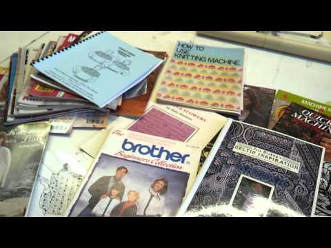 Lots of machine knitting books and 80's magazines