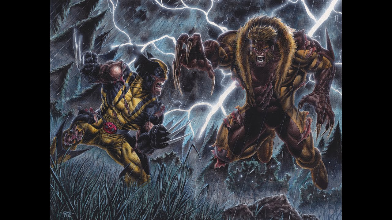 Wolverine vs Sabertooth WIP Transition