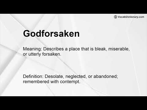 Godforsaken Meaning