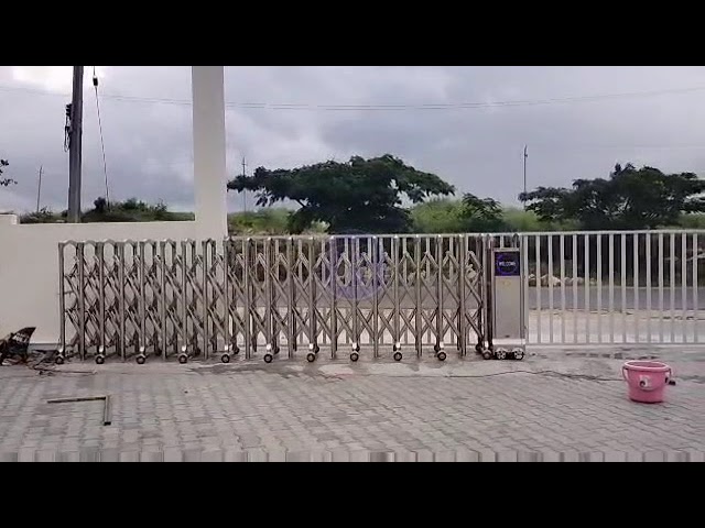 Automatic Retractable Gate - Bright Stainless Steel Automation ...